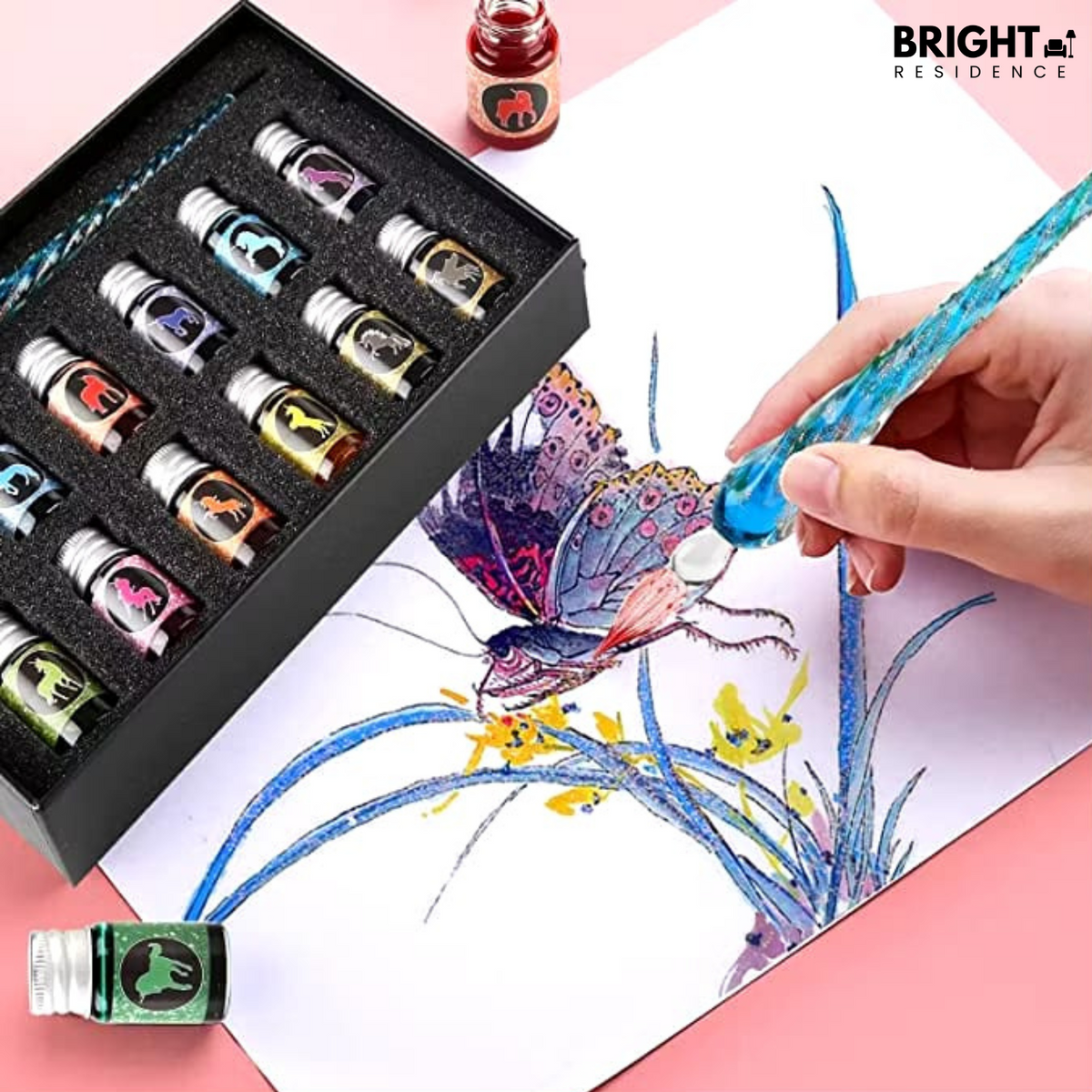 PrismWriter™ - Handmade Crystal Calligraphy Pencil & Colors Set ...